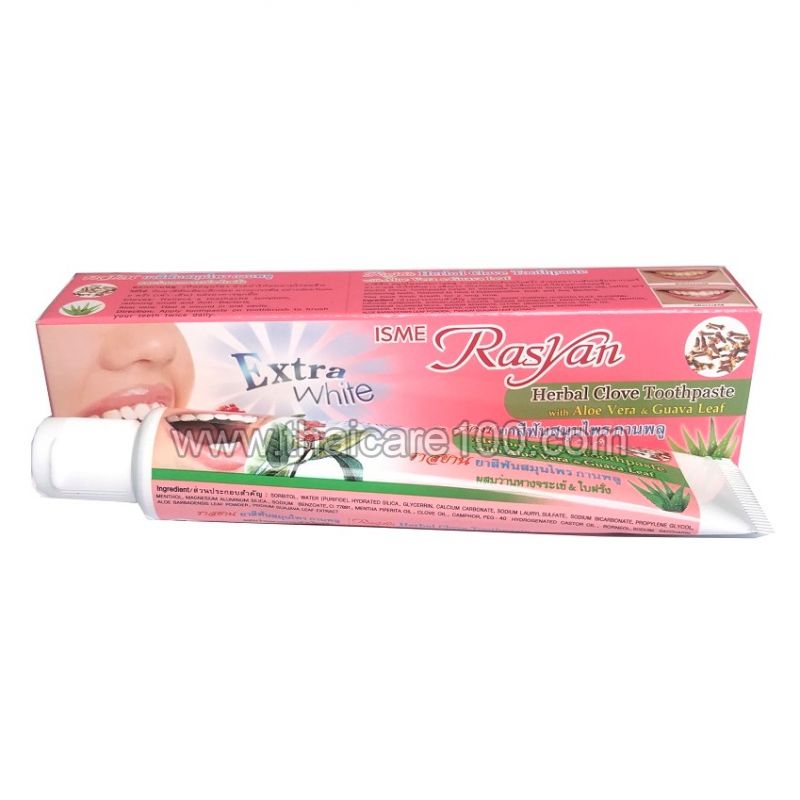 Экстра-отбеливающая зубная паста Extra White Isme Rasyan Herbal Clove ...
